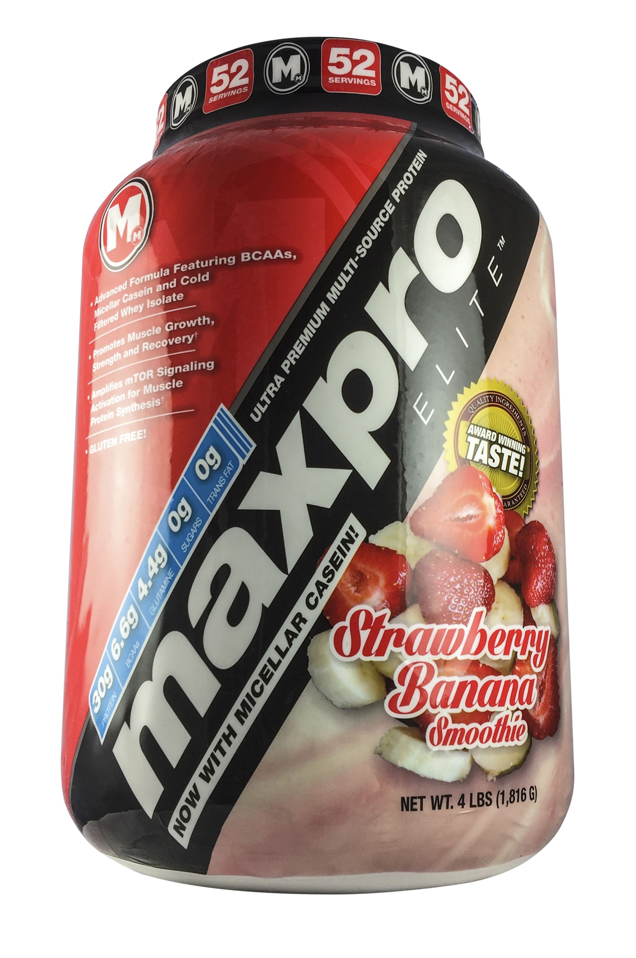 MaxPro Elite 4lb - Strawberry Banana Smoothie - 52 servings | Max ...